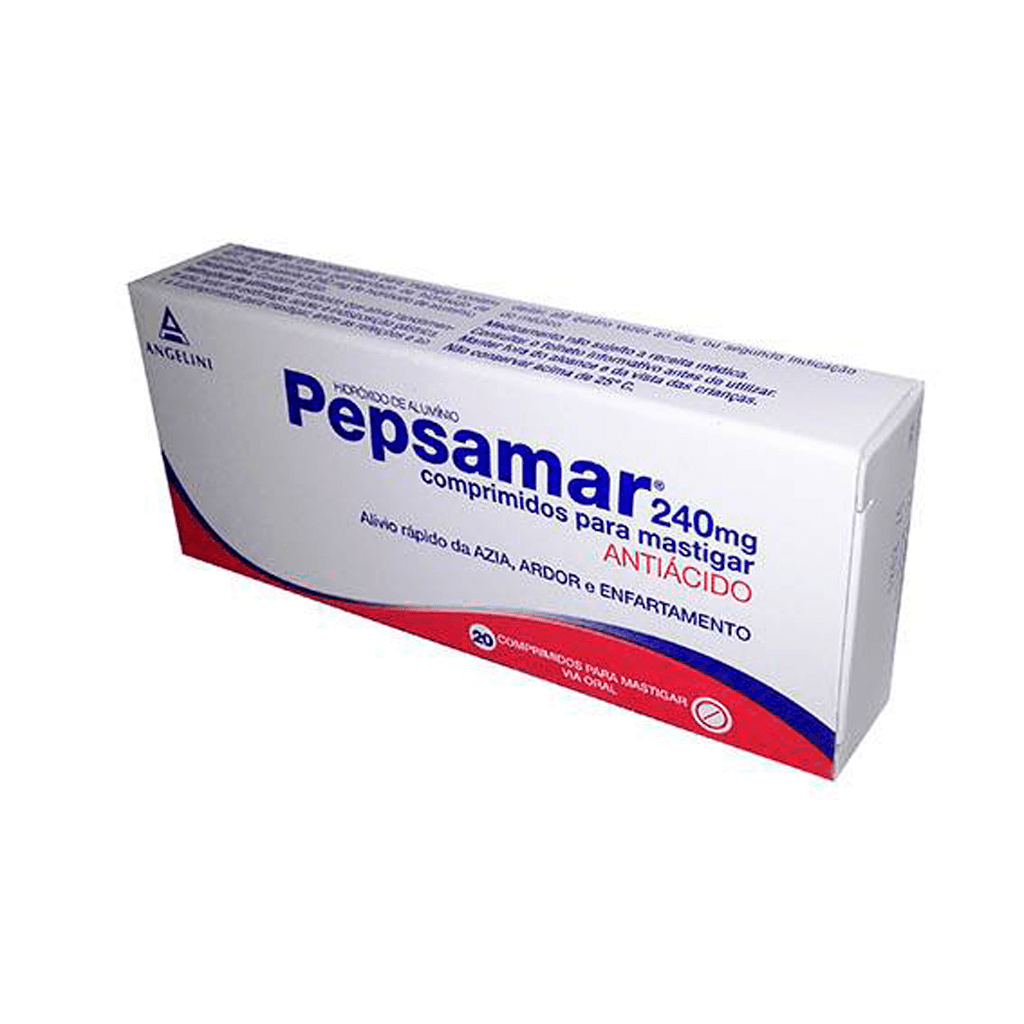 Pepsamar 240mg 20 comprimidos para mastigar | Farmácia do Altinho